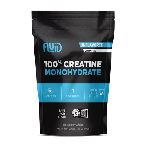100 Creatine Monohydrate Fluid Sports Nutrition