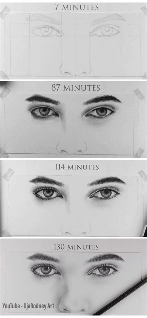 Drawing Realistic Eyes And Nose With Graphite Pencils YouTube Realistic Drawings Eye