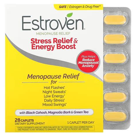 Estroven Menopause Relief Stress Relief And Energy Boost 28 Caplets