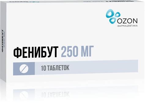 Фенибут, таблетки 250 мг, 10 штук — купить в интернет-аптеке OZON ...