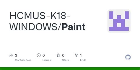 GitHub HCMUS K WINDOWS Paint