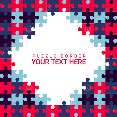 Puzzle Design Vector Hd Images Puzzle Border Frame Design Toy Puzzle Design Clipart PNG
