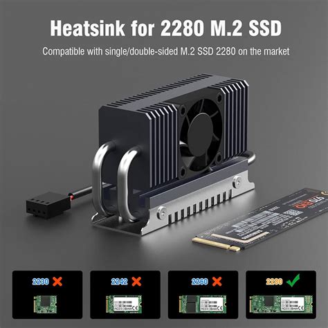 Double Copper Tube Cooler Double Copper Tube M2 Ssd Heatsink Cooler