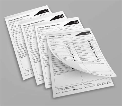 Drivers Vehicle Check Sheet Bundle