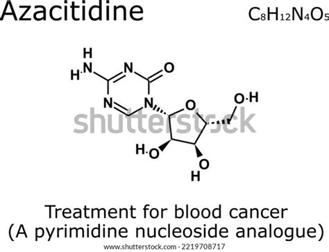 Azacitidine Chemical Formula Molecular Structure Azacitidine Stock