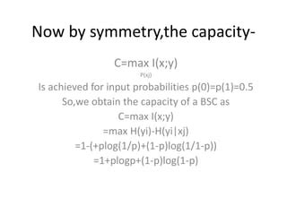 Binary Symmetric Channel Review PPTX