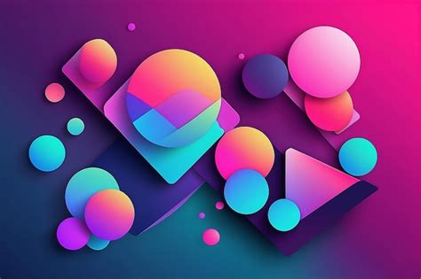 Premium Photo Minimal Geometric Background Trendy Gradient Shapes
