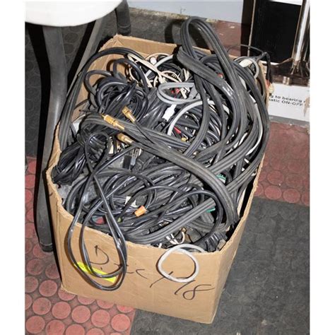 Box Full Of Connectors Rc Jacks Cable Cords Ect
