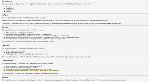 Solved Getting Started Create A New Project In Eclipse Chegg Com
