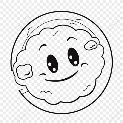 만화 웃는 얼굴 개요 스케치 드로잉이 있는 쿠키 페이지 벡터선 그리기라인 아트 Png 일러스트 무료 다운로드 Lovepik
