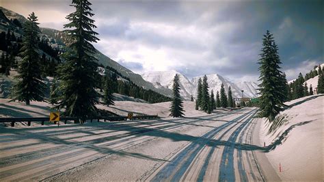 Snow Trees Road Hd Wallpapers Wallpaper Cave