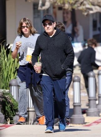 Charlie Sheens Sons Max And Bob Are As Tall As Him During Rare Outing