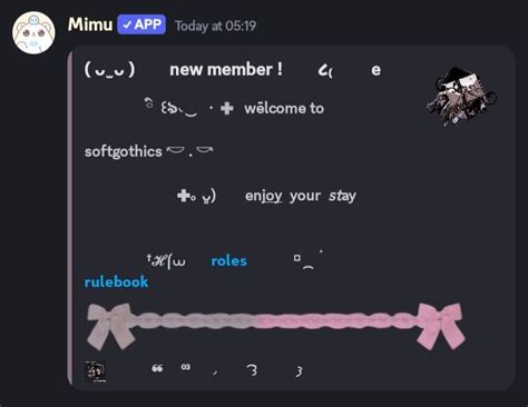 Mimu Welcome Embed Message