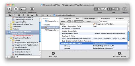 ios should i specify any path to access the header files in xcode