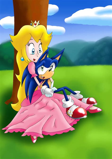 Sonic And Peach Together Soneach By Sweetsilvy On Deviantart