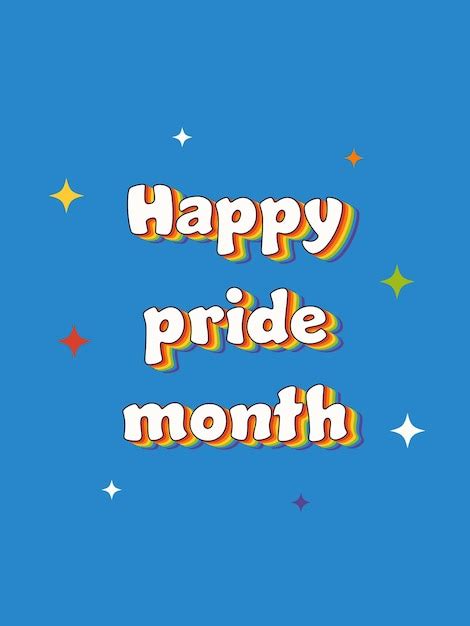 Premium Vector Happy Pride Month Greeting Card Poster
