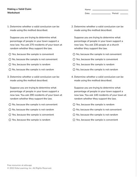 Statistics Practice Worksheets