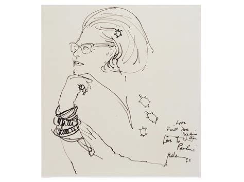 At Auction Joe Eula 1968 American Female Portrait Drawing By Joe Eula