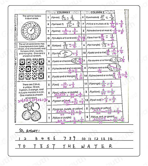 Solved Why Did The Teacher Jump In The Pool Directions Find Each Probability After