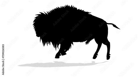bison run cycle animation loop animation sequence with green screen