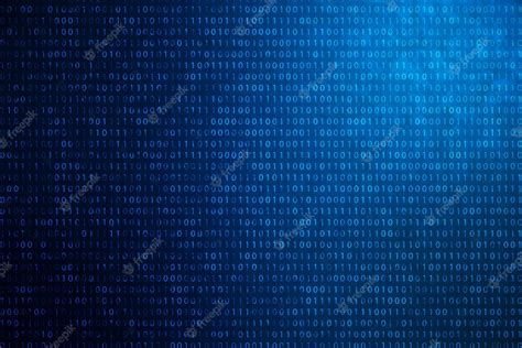 premium photo 3d illustration binary code on blue background bytes