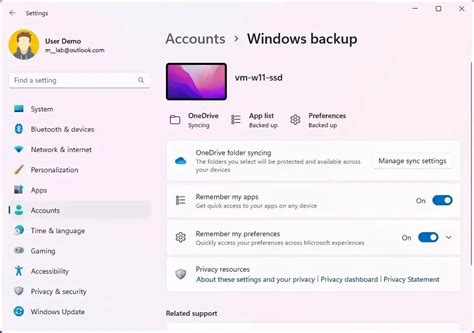 windows 11에 새로운 백업 및 복원 앱 제공