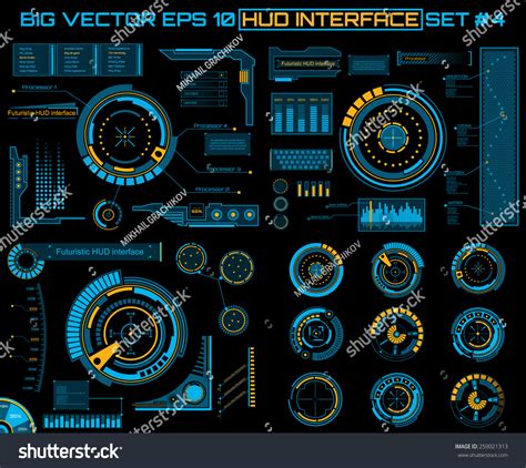 Abstract Future Concept Vector Futuristic Blue Stock Vector Royalty