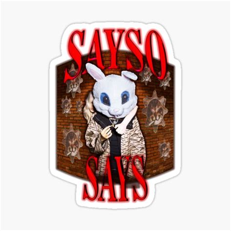 Che Sayso Says Album Design Sticker For Sale By Jakeedesigns Redbubble