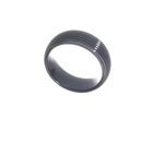 Edward Mirell Titanium Black Ti Grooved Step Edge 8mm Band Emr122 Ebay