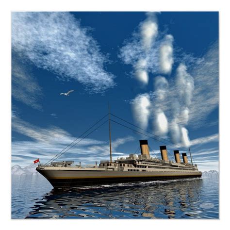 Titanic Ship 3d Render Poster Titanic Ship Ship Poster Titanic Poster