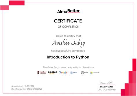 Python Pythonprogramming Introduction Almabetter Avishee Dubey