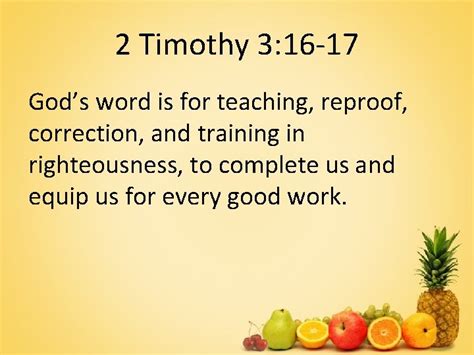 2 Timothy 3 16 17 Gods Word Is