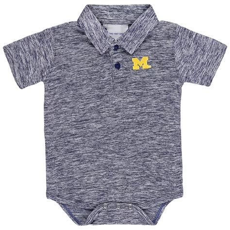 Newborn And Infant Two Feet Ahead Navy Michigan Wolverines Space Dye Golf