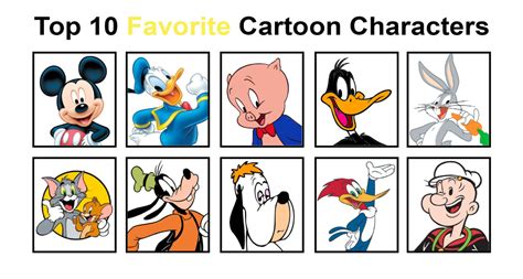 My Top 10 Favorite Cartoon Characters by ArtChanXV on DeviantArt