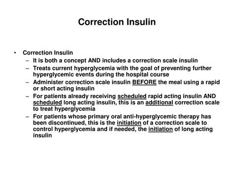 Ppt Correction Insulin For Inpatient Hyperglycemia Powerpoint Presentation Id3109983