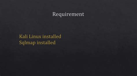 Sqlmap Using Kali Linux By 22011556 105pptx