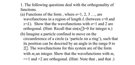 solved 1 the following questions deal with the