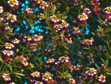 Seamless Tiny Pink Flowers Illustration Pattern Generative Ai Stock Illustration Illustration