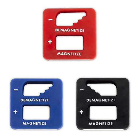 Katzco Precision Demagnetizer Magnetizer Pack Of 3 Colors Black