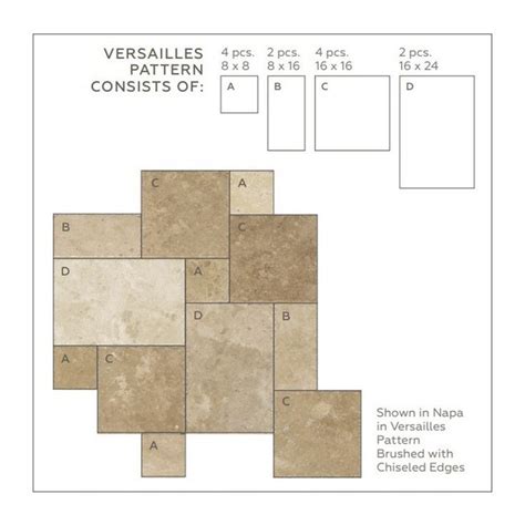 Daltile Travertine 8 X 16 Brushed Versailles Random Pattern Sonoma