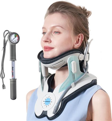 Neck Stretcher Cervical Neck Traction Device With Manual Air Pump Easy