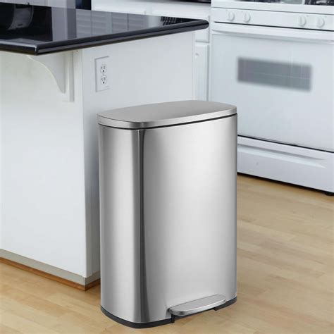 Senfot 50 L Hands Free Stainless Steel Commercial Kitchen Step Trash