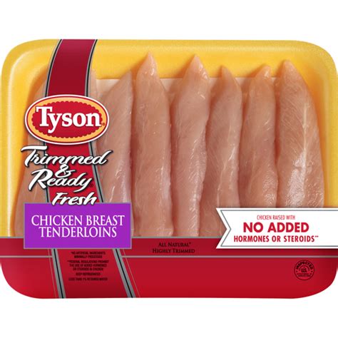 Tyson Trimmed And Ready Fresh Chicken Breast Tenderloins 1 Each