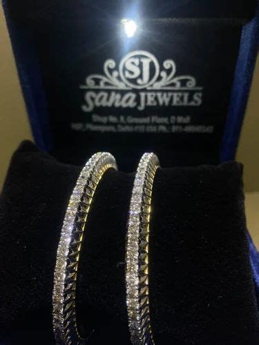 Real Diamonds Party Wear Single Line Diamond Bangles At ₹ 782000pair