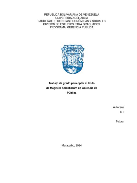 Proyecto Participación Comunitaria 2024edited Pdf Venezuela