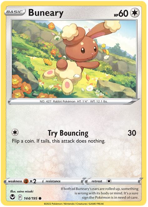 Buneary Silver Tempest 144 Pokemon Card