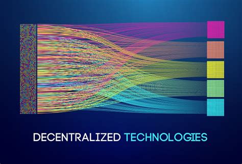 Abstract Decentralized Technologies Visualization With Colorful Digital