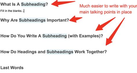 Using Subheadings Keep The Skimmers Skimming