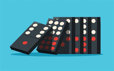 Ilustración De Vector De Efecto Dominó Aislado De Dominó Vector Premium