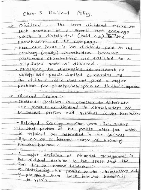 Chapter 3 Dividend Decision Pdf